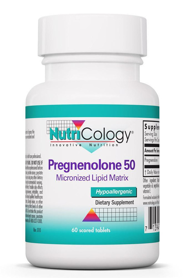 Pregnenolone 50 mg 60 Scored Tablets,Nutricology,71394754810