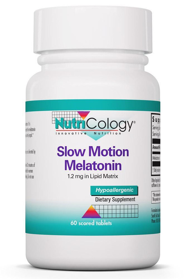 Slow Motion Melatonin 1.2 mg 60 Scored Tablets, Nutricology,71394752231